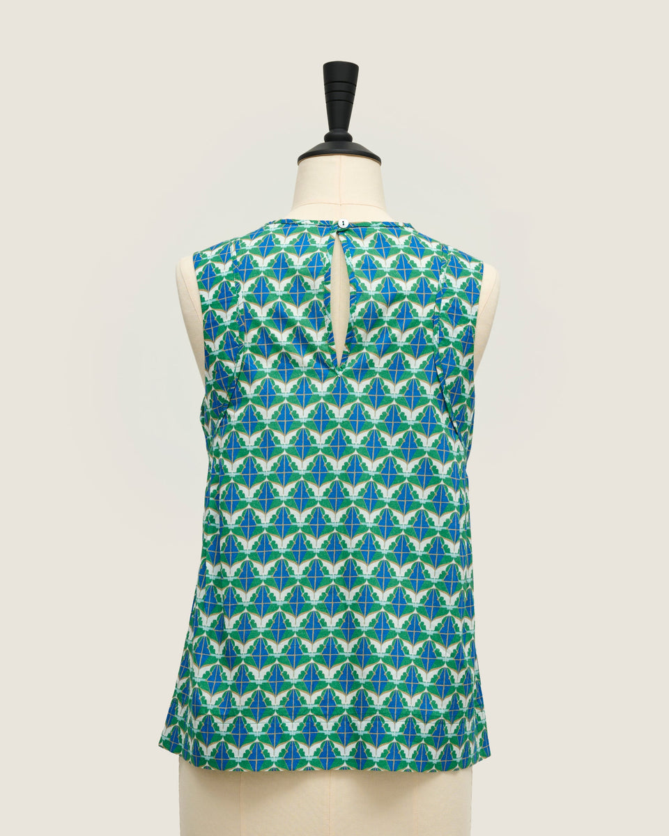 Crispy Top - Diamond & Flower Blue – Nala Japan