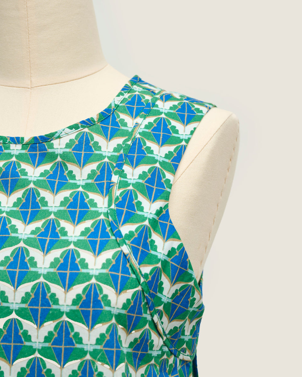 Crispy Top - Diamond & Flower Blue – Nala Japan