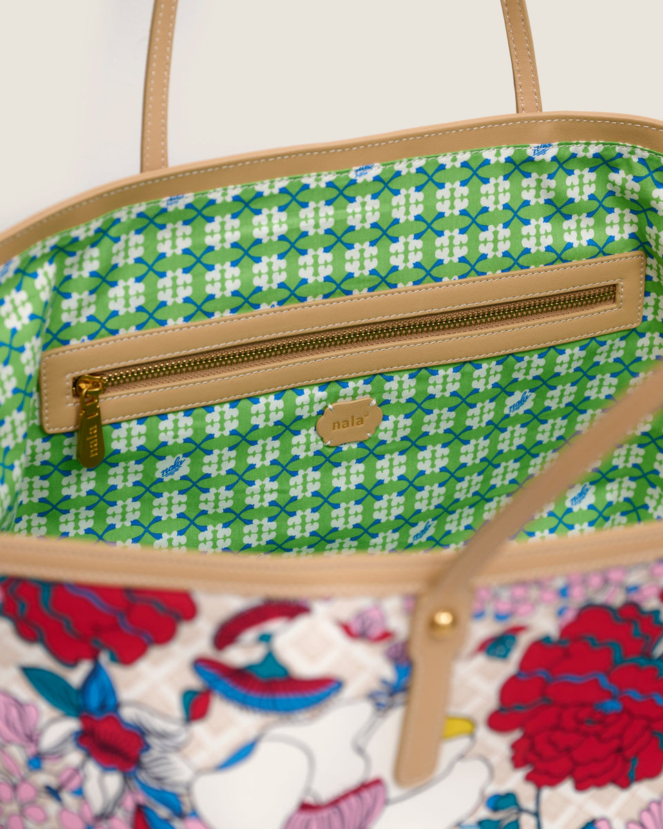 XL Nina (Leather) - Mandi Bunga White – Nala Japan