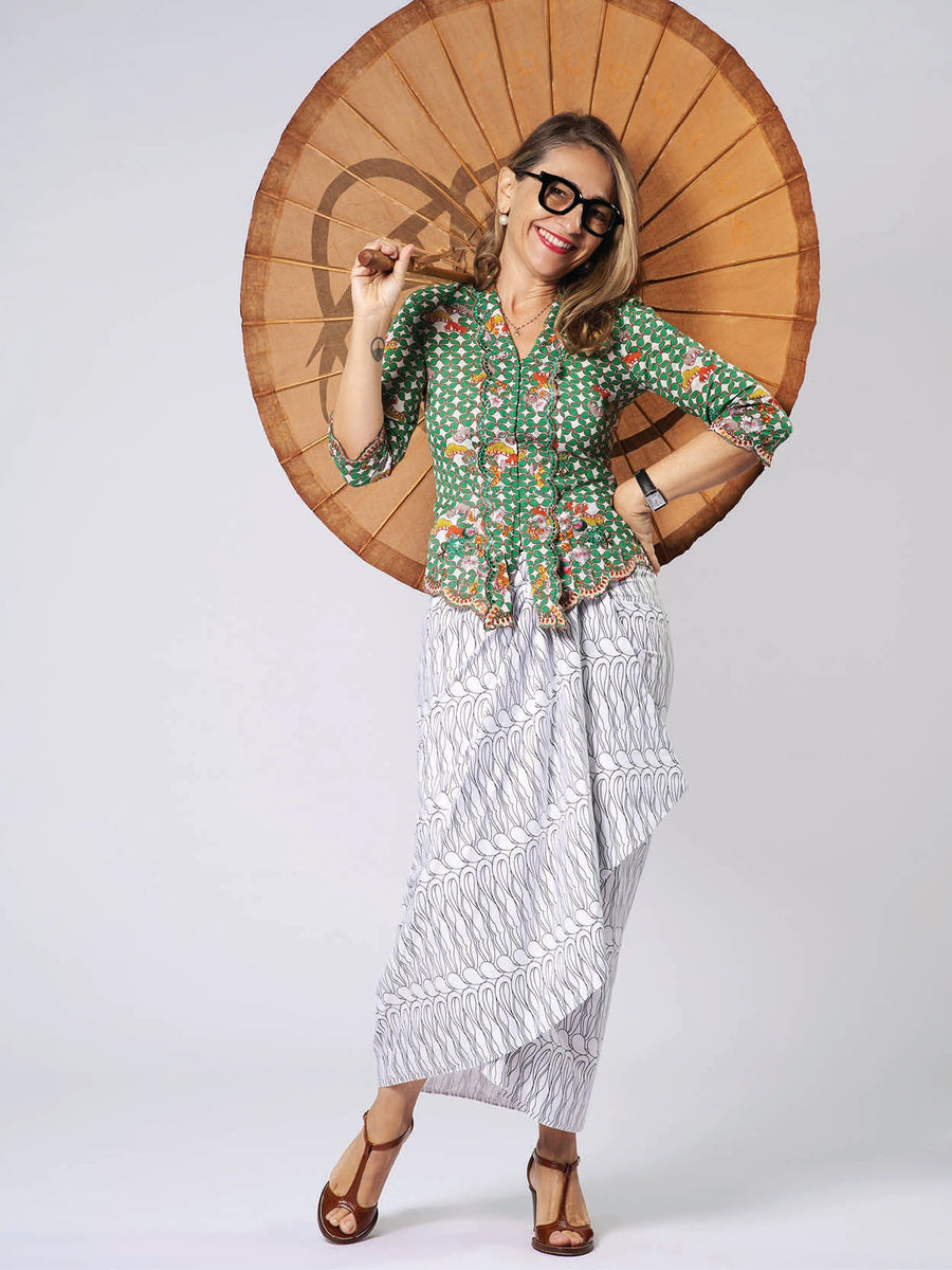 SARONG (WRAPAROUND) - ORIENTAL WHITE – Nala Japan